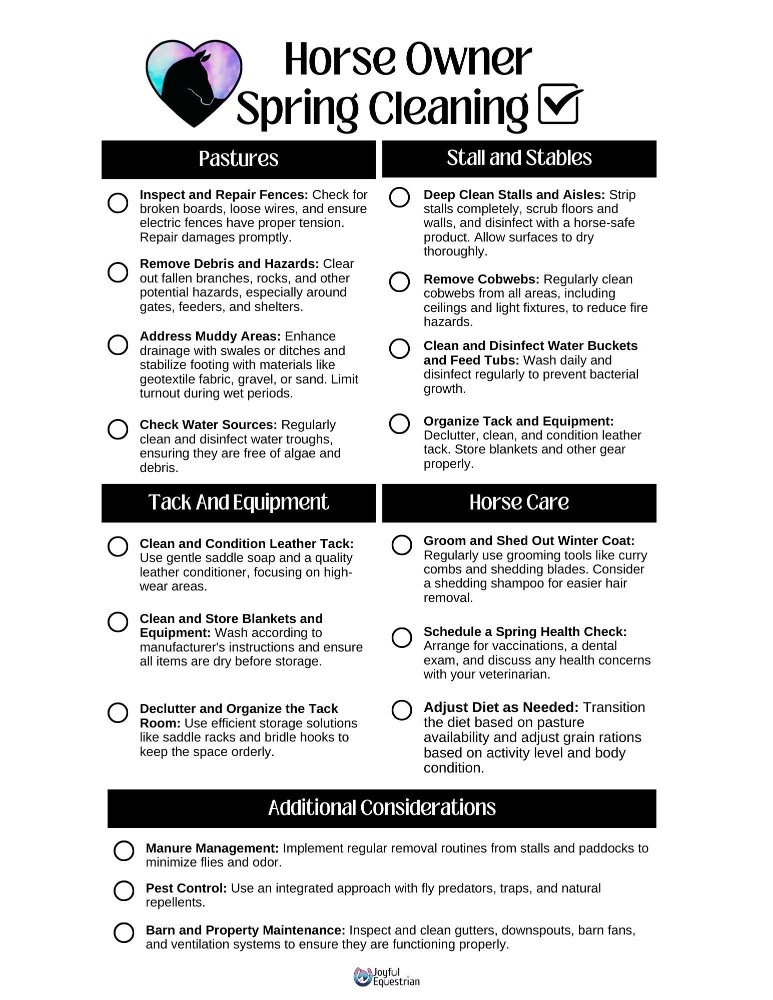 Spring Barn Cleaning Guide for Horse Owners